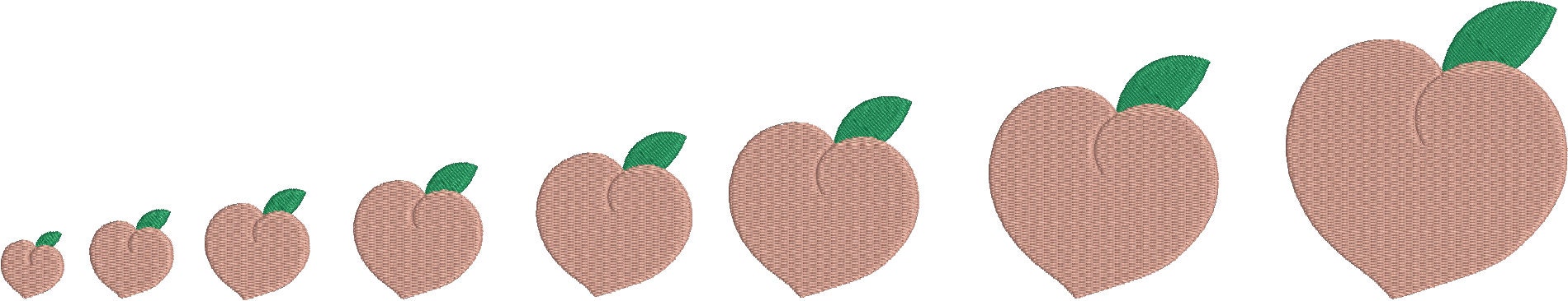 Mini Heart Peach8 Sizesmachine Embroidery Designinstant - Etsy