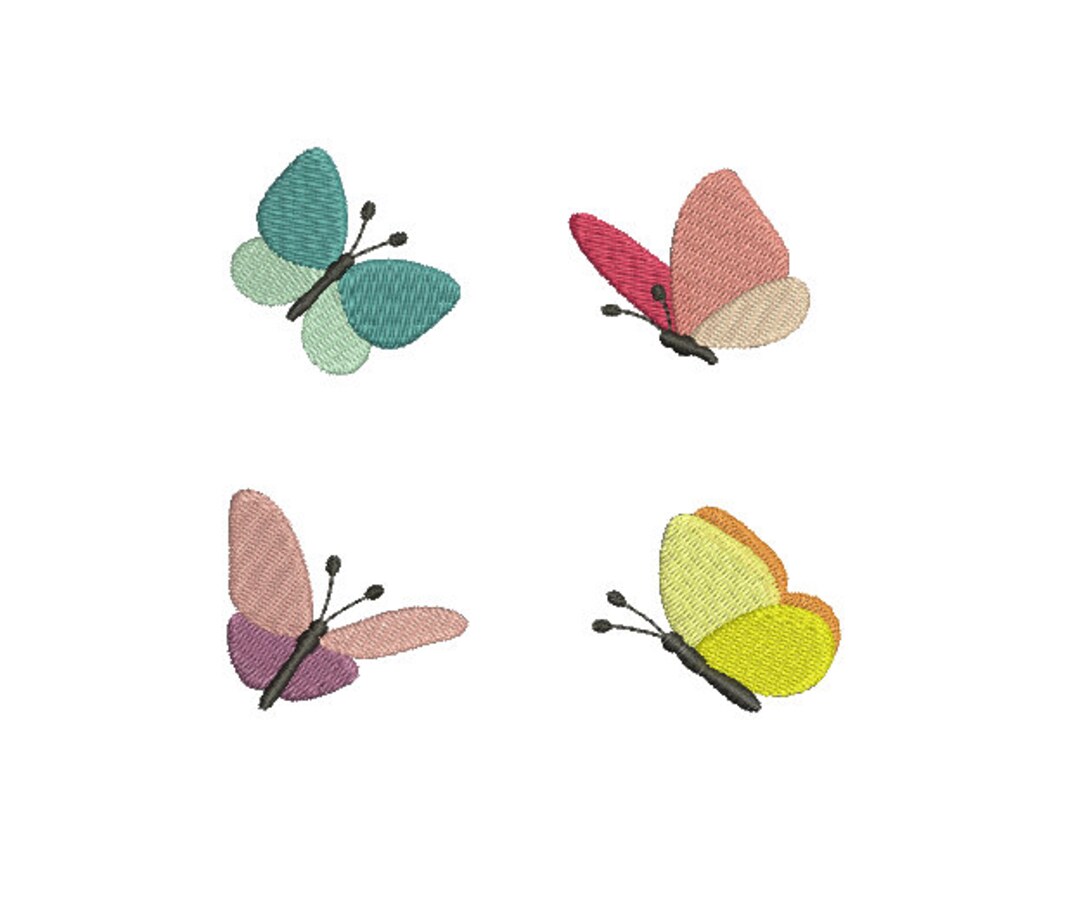 6 Sizes-mini Butterfly--machine Embroidery Design Set--instant Download ...