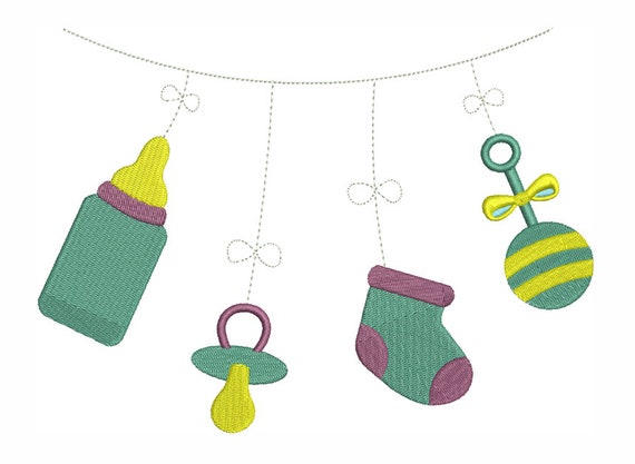 4 Sizesmini Baby Pacifier Bordermachine Embroidery - Etsy