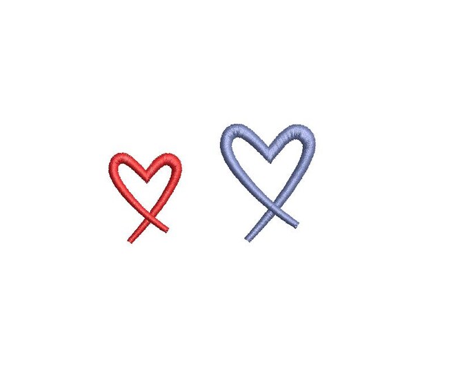 9 Sizes--mini Hearts--machine Embroidery Design--instant Download ...
