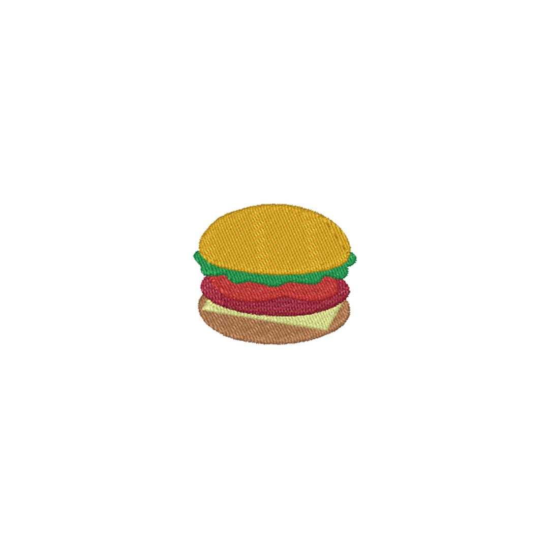 8 Sizes--mini Hamburger--machine Embroidery Design--instant Download - Etsy