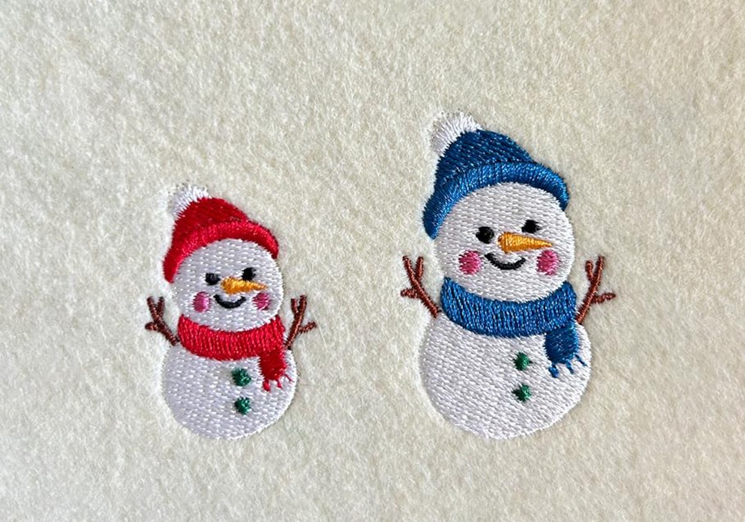 8 Sizes--mini Snowman--machine Embroidery Design--instant Download - Etsy