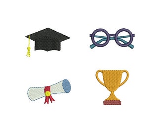 Graduation Cap Embroidery Design - Etsy