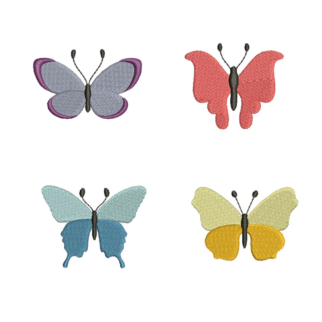 9 Sizes--mini Butterfly--machine Embroidery Design Set--instant ...