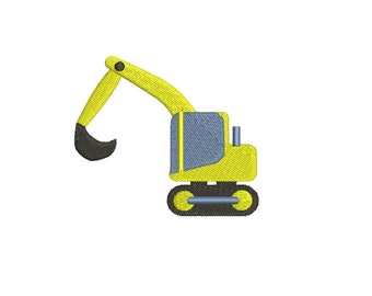 Excavator Machine Embroidery Design - Etsy