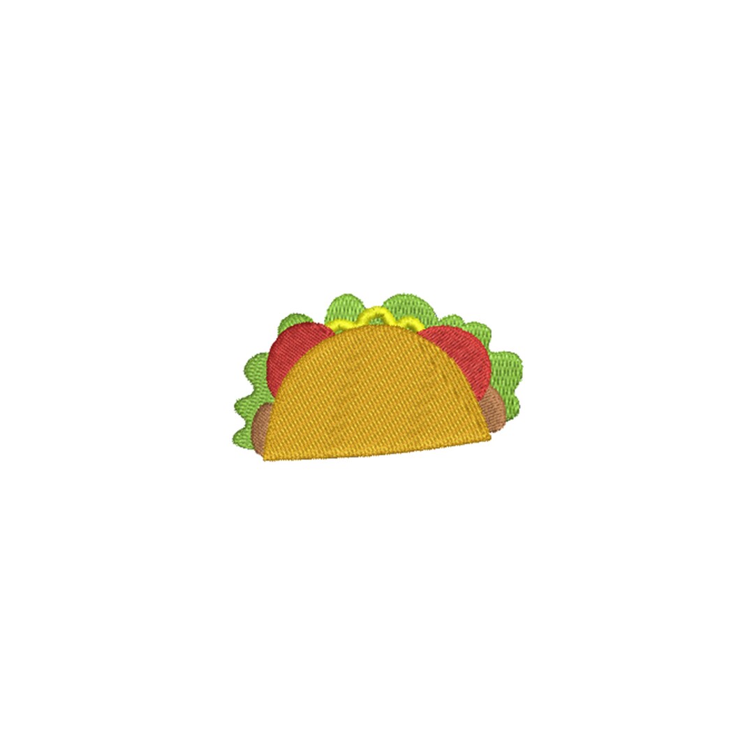 7 Sizes--mini Taco--machine Embroidery Design--instant Download - Etsy