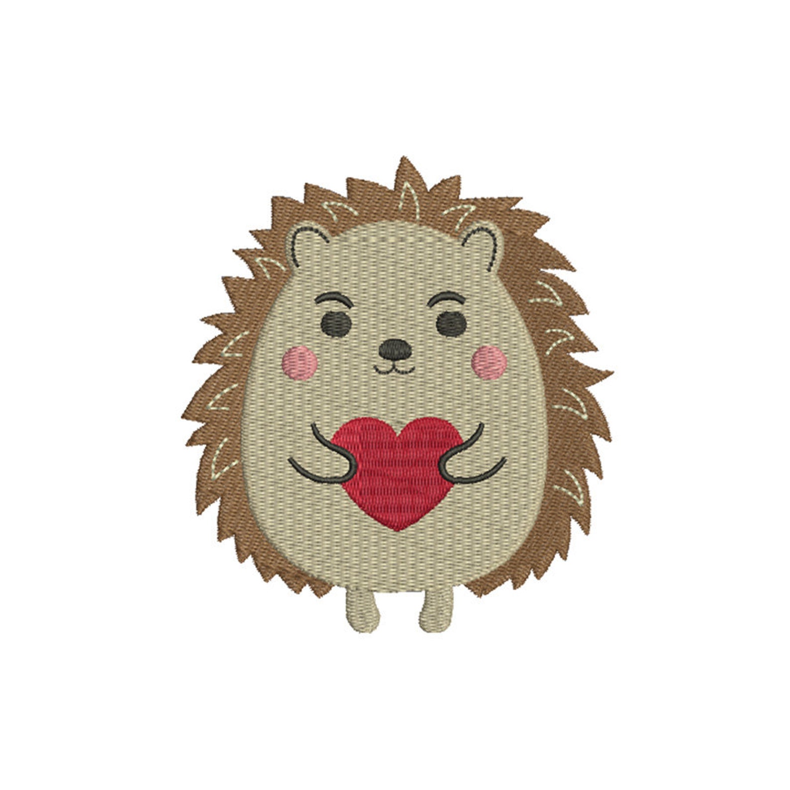 8 Sizes-hedgehog With Heart-machine Embroidery Designinstant - Etsy