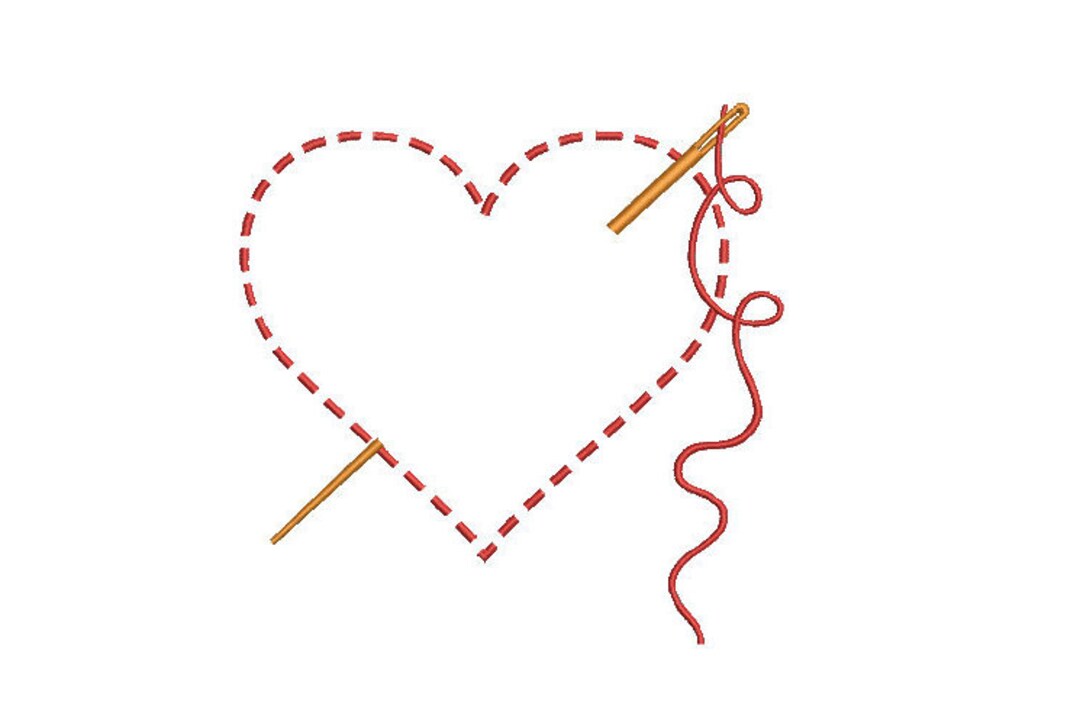 Heart Needle Frame--machine Embroidery Design - Etsy