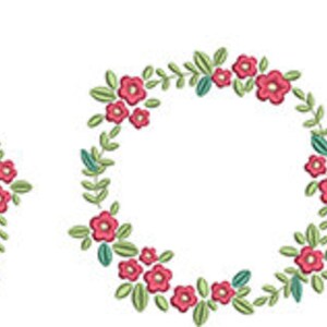 6 Sizes-flower Wreath-machine Embroidery Design--instant Download - Etsy