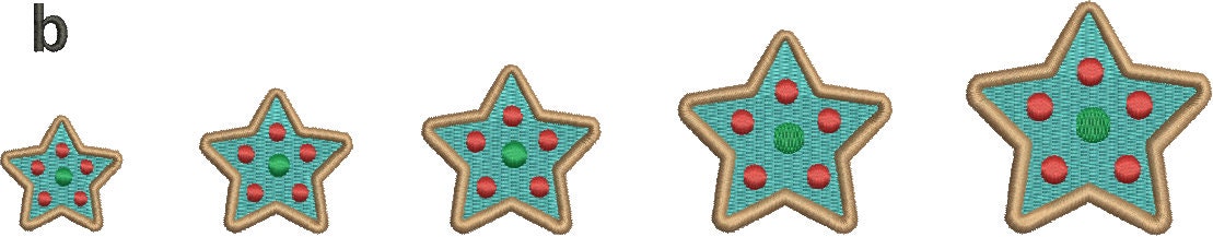 5 Sizes-mini Christmas Cookies--machine Embroidery Design Set--instant ...