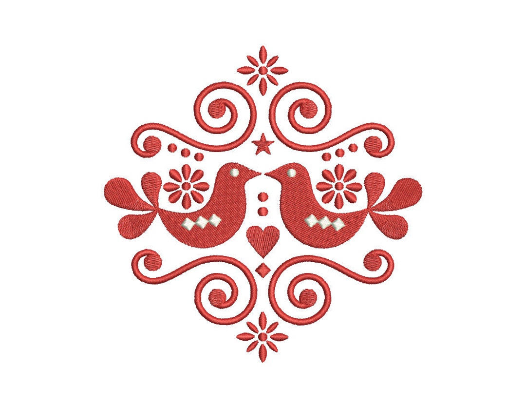 Scandinavian Folk--machine Embroidery Design - Etsy
