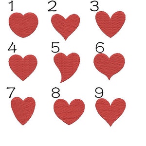 9 Size--hearts Set--machine Embroidery Design - Etsy