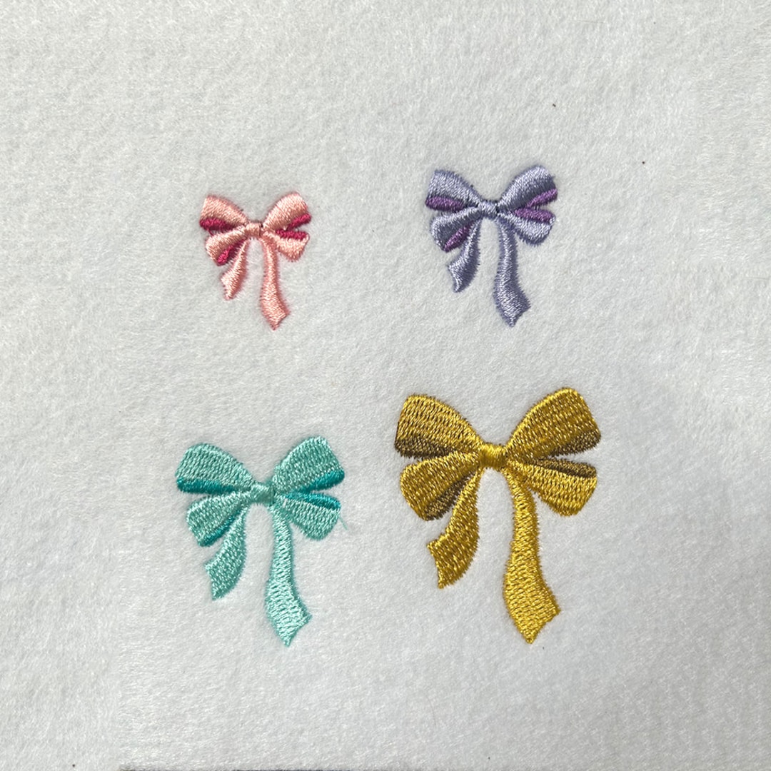 9 Sizes--mini Bow 2--machine Embroidery Design--instant Download - Etsy