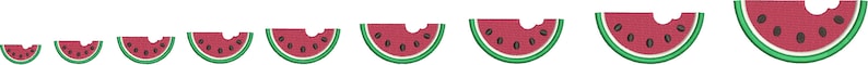 9 Sizes-mini Watermelon machine Embroidery Design Set-instant - Etsy