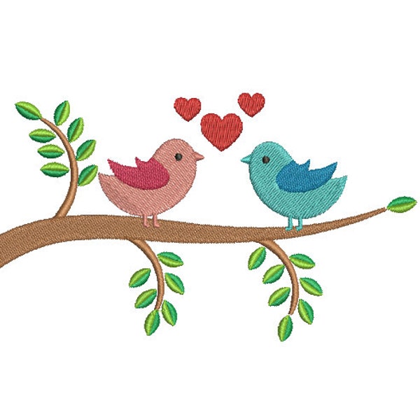 Love Birds in Tree - Etsy