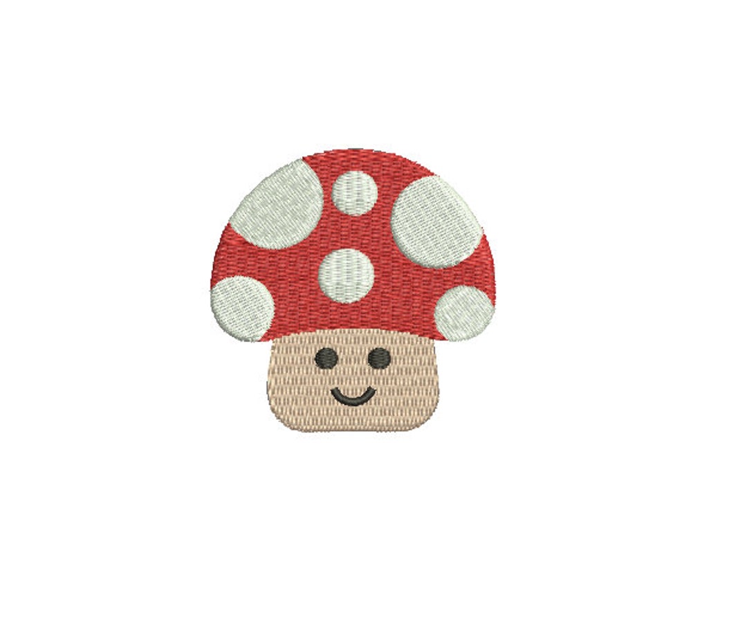 10 Sizes--mini Mushroom--machine Embroidery Design--instant Download - Etsy