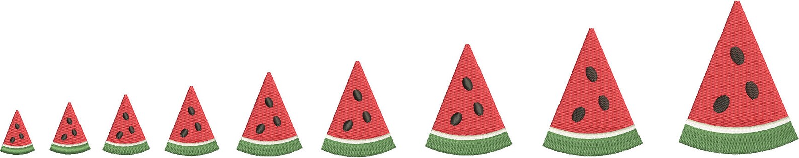9 Sizes-mini Watermelon machine Embroidery Design Set-instant - Etsy