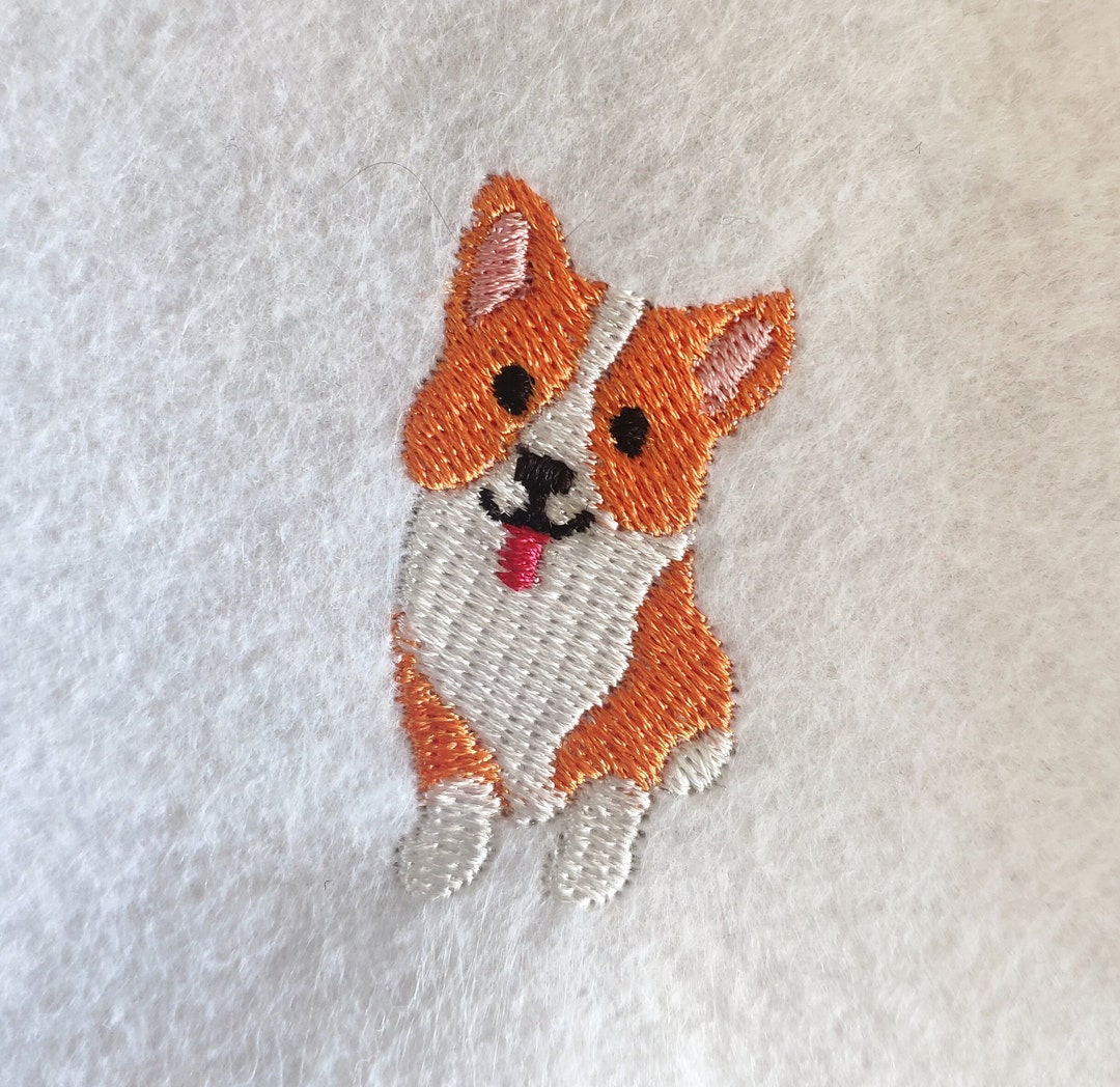 Mini Corgi Dog--8 Sizes--machine Embroidery Design--instant Download - Etsy