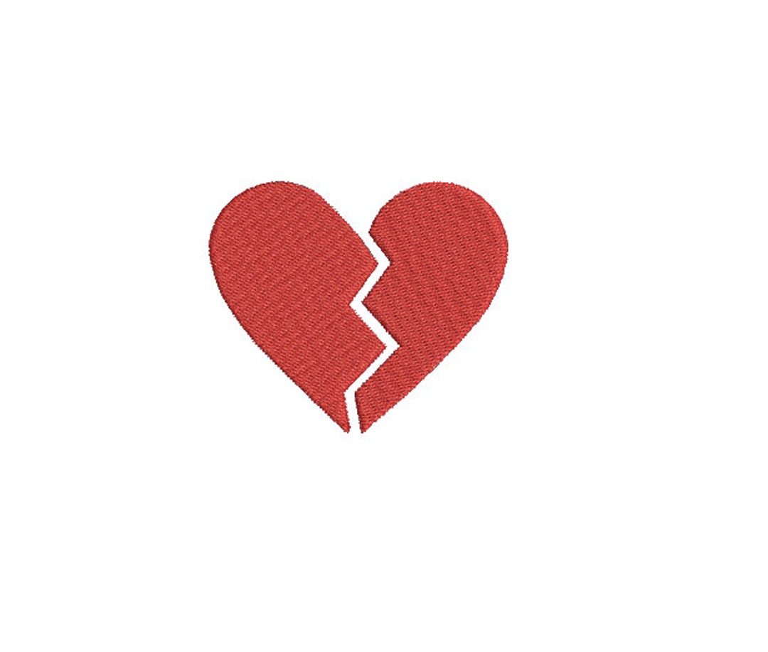 10 Sizes--mini Broken Heart--machine Embroidery Design--instant ...