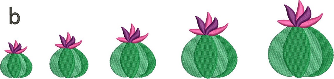 5 Sizes-mini Cactusmachine Embroidery Design Setinstant | Etsy