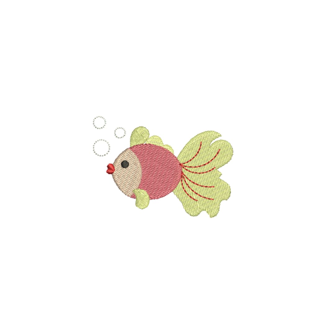 6 Sizes--mini Fish--machine Embroidery Design--instant Download - Etsy