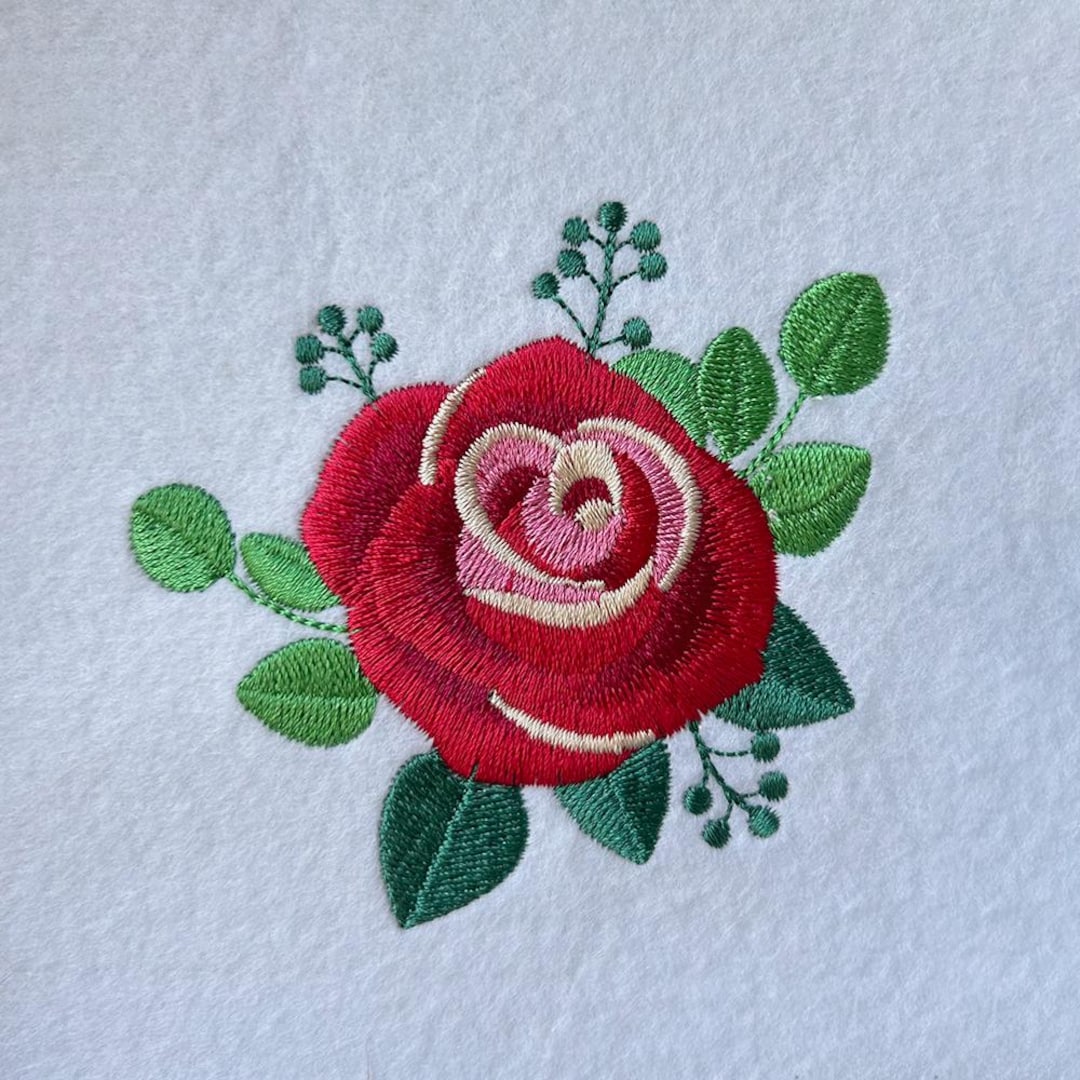 3 Sizes--rose--machine Embroidery Design--instant Download - Etsy
