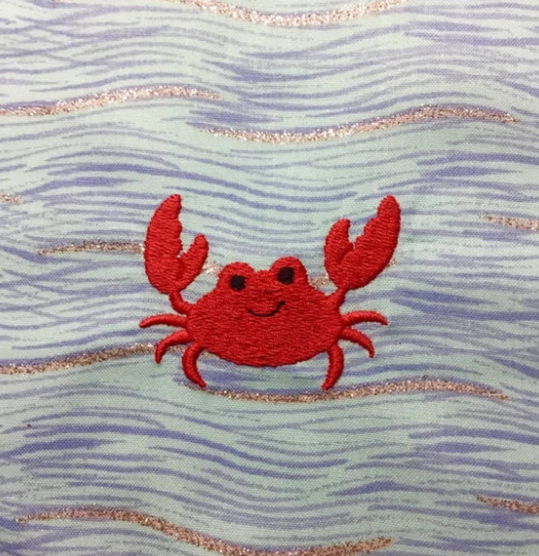 9 Sizes--mini Crab--machine Embroidery Design--instant Download - Etsy
