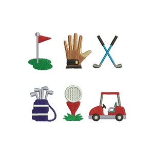 8 Sizes--mini Golf--machine Embroidery Design Set - Etsy
