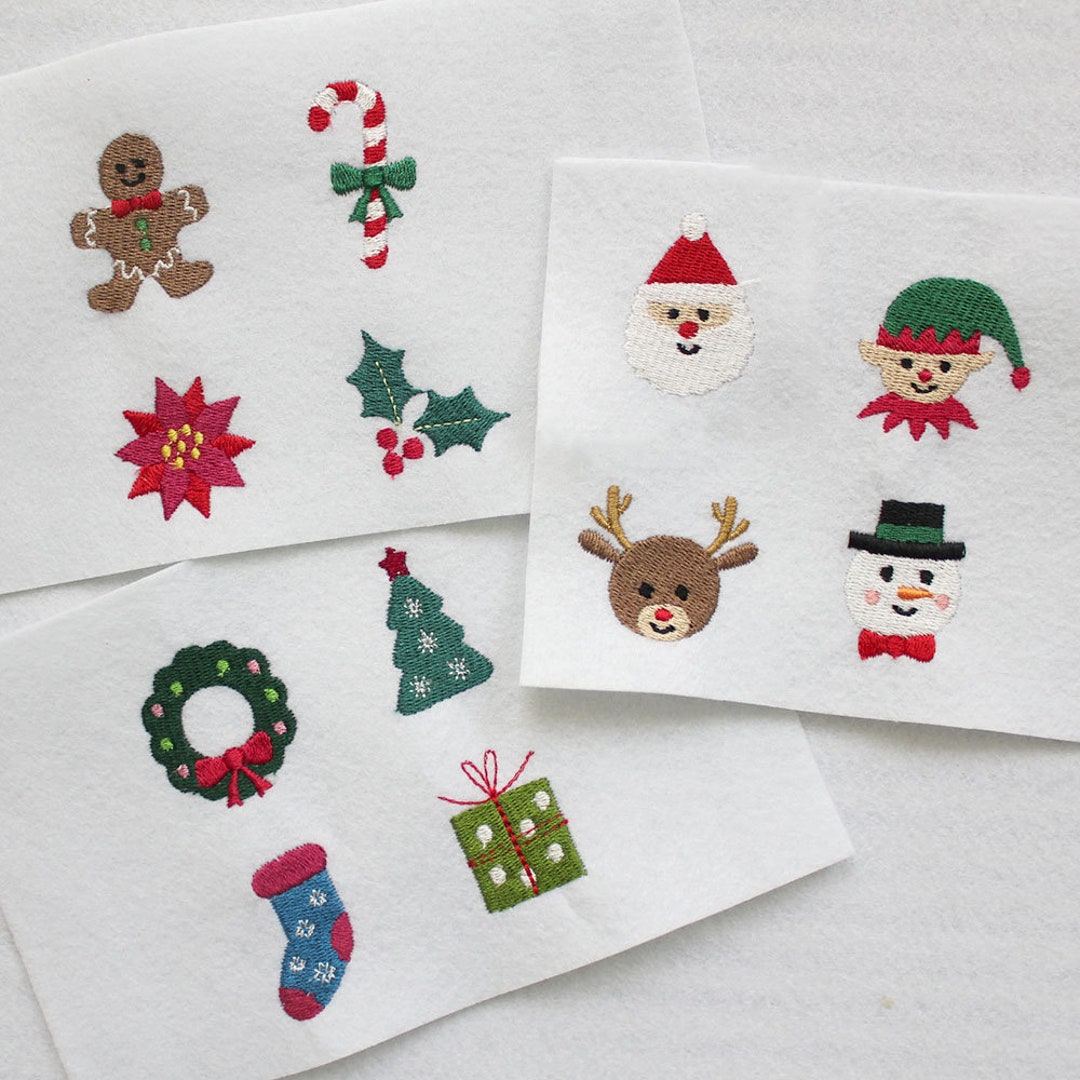 12 Designs--8 Sizes--mini Christmas--machine Embroidery Design Set - Etsy