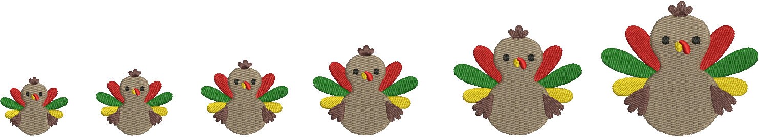 6 Sizes-mini Thanksgiving Day--machine Embroidery Design Set--instant ...