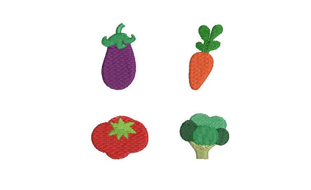 Mini Vegetables-machine Embroidery Design - Etsy