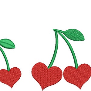 11 Sizes--mini Heart Cherry--machine Embroidery Design--instant ...