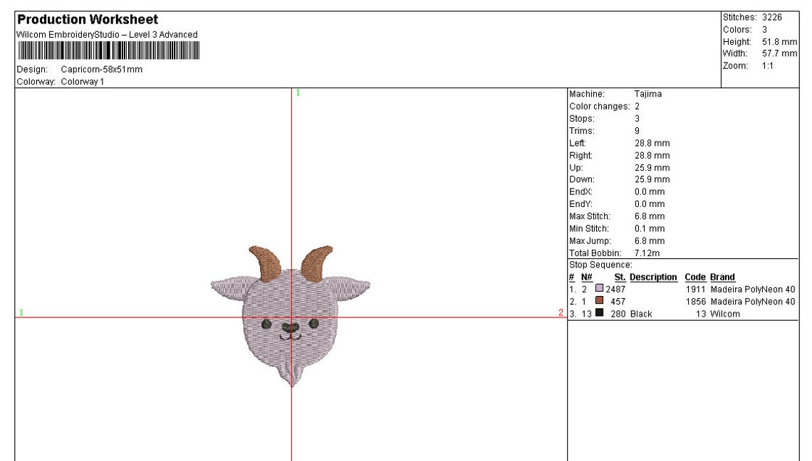 8 Sizes--mini Goat--machine Embroidery Design--instant Download - Etsy UK