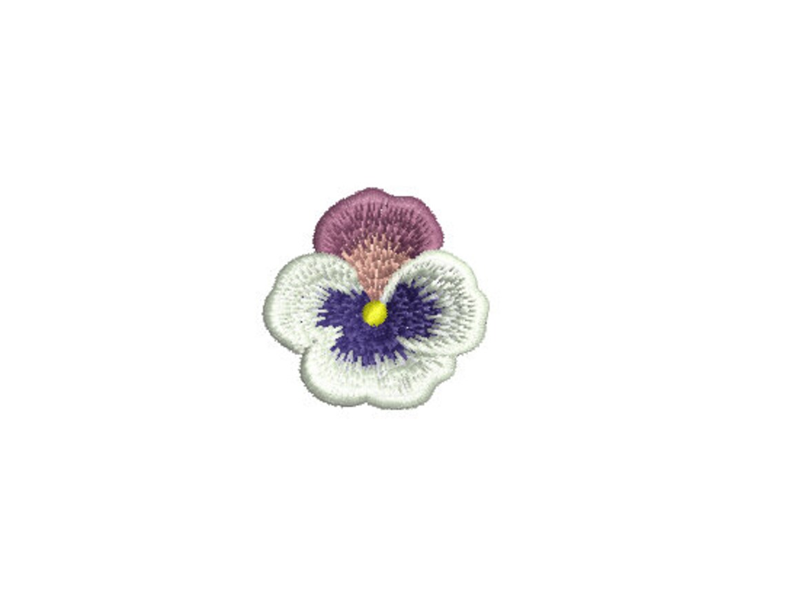 5 Sizes-mini Pansy --machine Embroidery Design--instant Download - Etsy