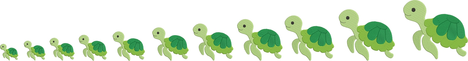 11 Sizesmini Turtle 2machine Embroidery Designinstant Download - Etsy