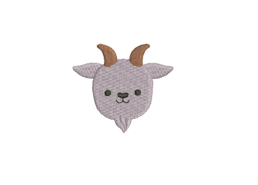 8 Sizes--mini Goat--machine Embroidery Design--instant Download - Etsy
