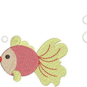 6 Sizes--mini Fish--machine Embroidery Design--instant Download - Etsy