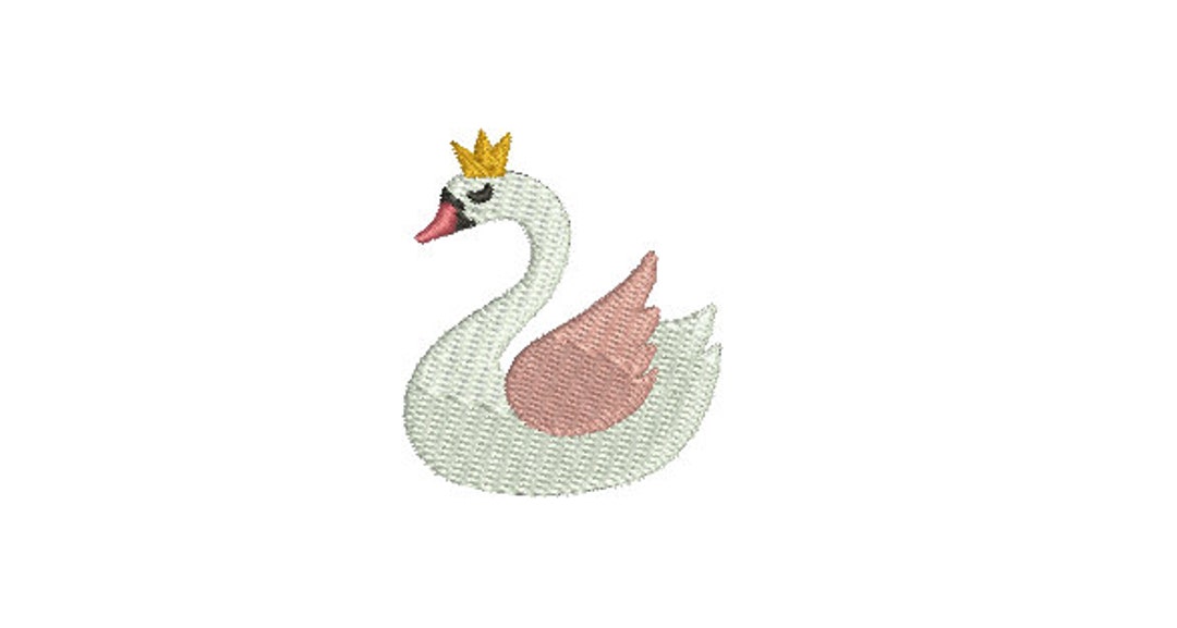 Mini Swan--machine Embroidery Design - Etsy