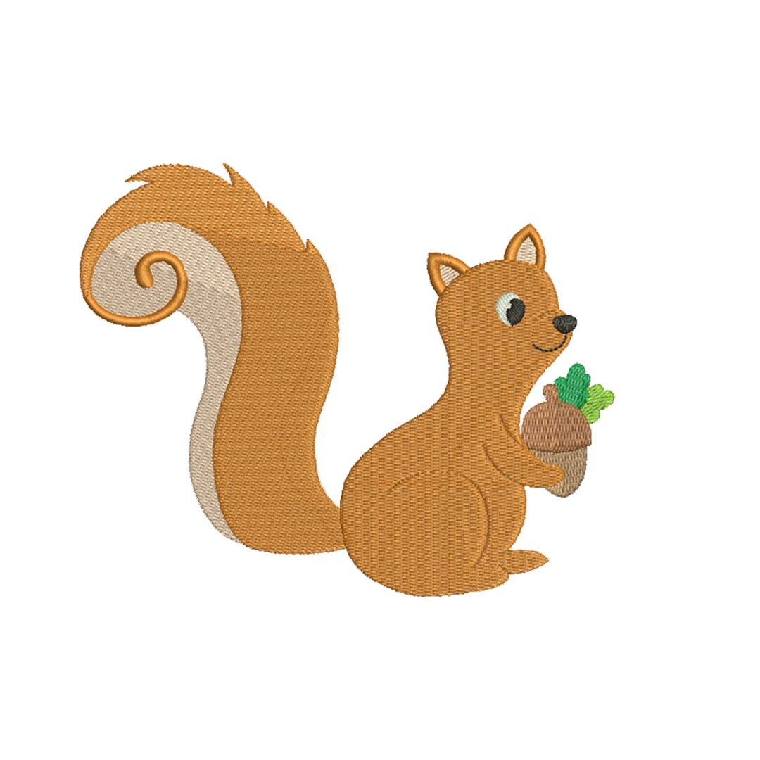 6 Sizes--squirrel--machine Embroidery Design--instant Download - Etsy