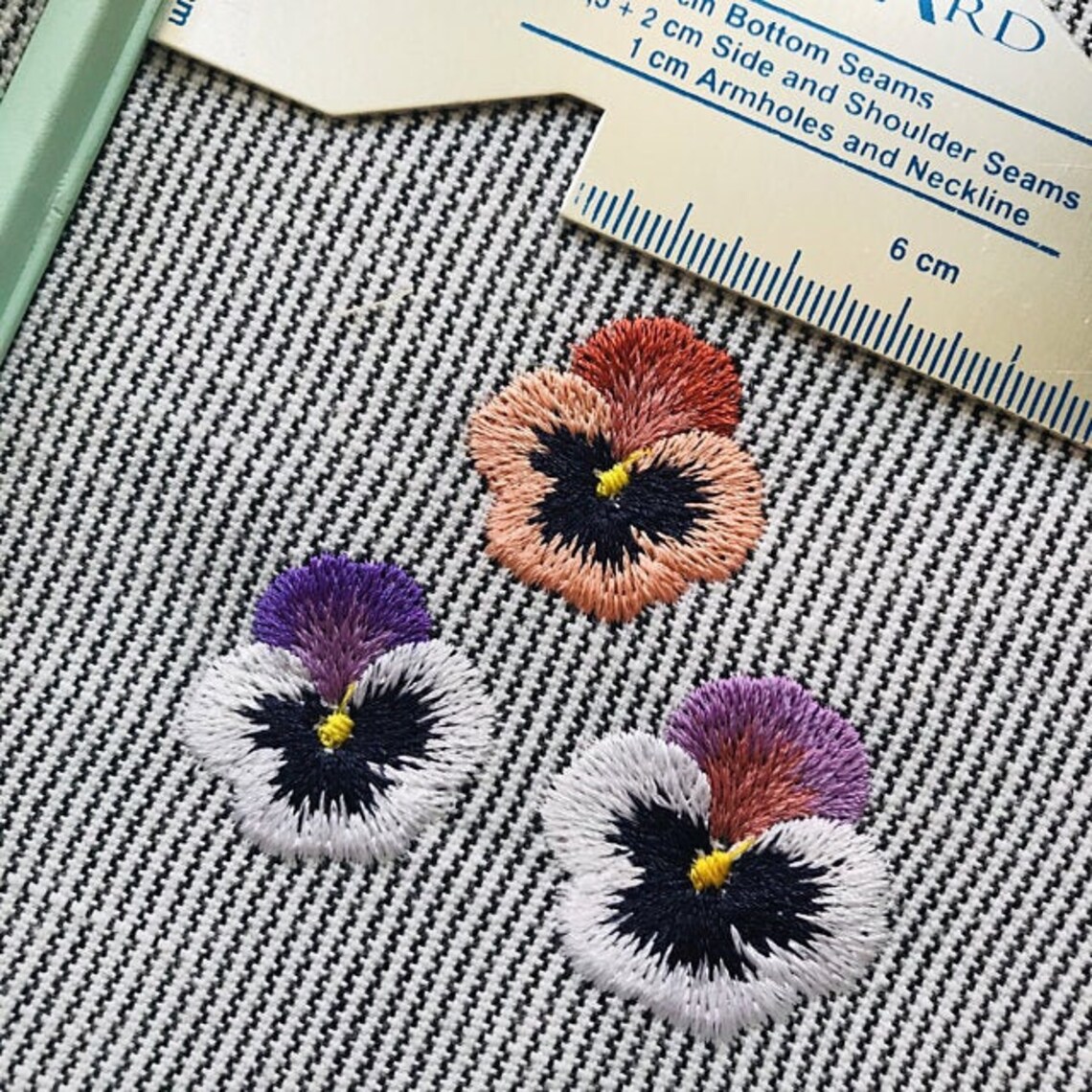 5 Sizes-mini Pansy machine Embroidery Designinstant - Etsy