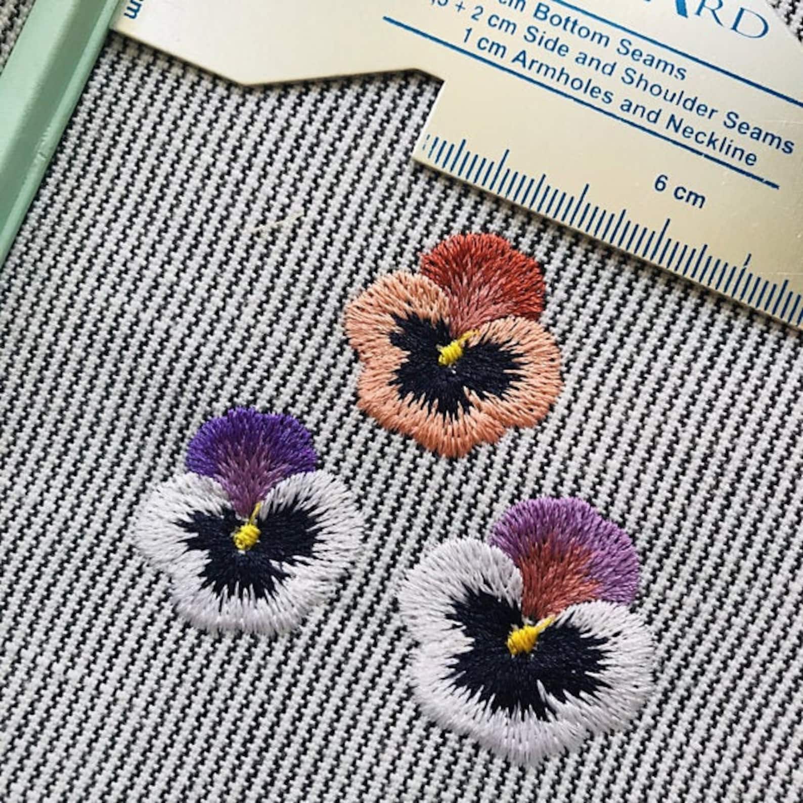 5 Sizes-mini Pansy machine Embroidery Designinstant - Etsy