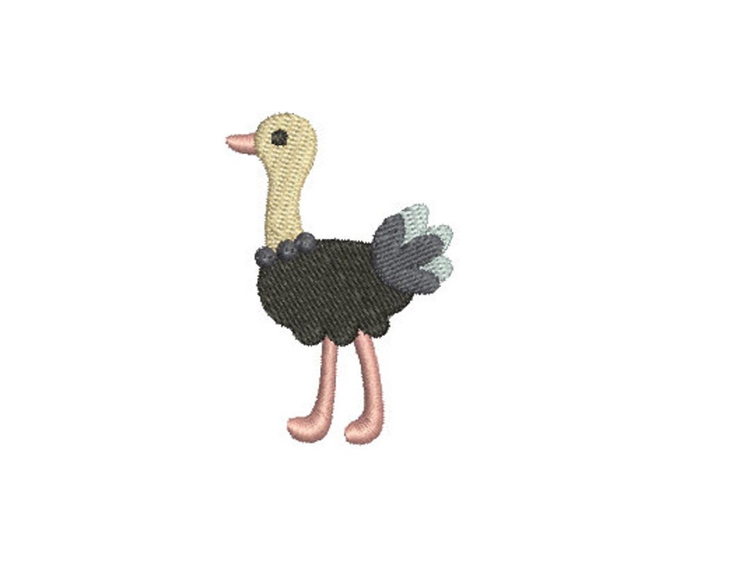 6 Sizes-mini Ostrich-machine Embroidery Design--instant Download - Etsy