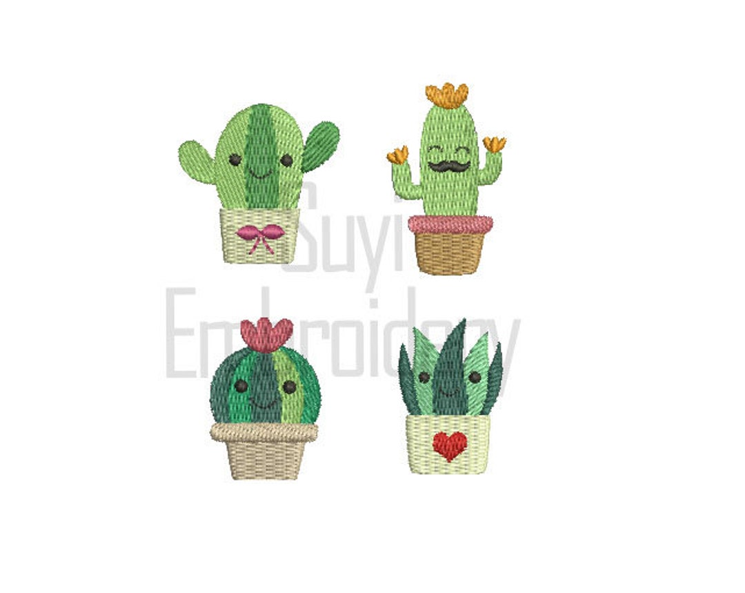 Mini Cactusmachine Embroidery Design - Etsy