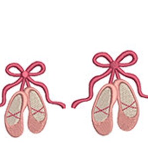 11 Sizes-mini Ballet Shoes --machine Embroidery Design--instant ...
