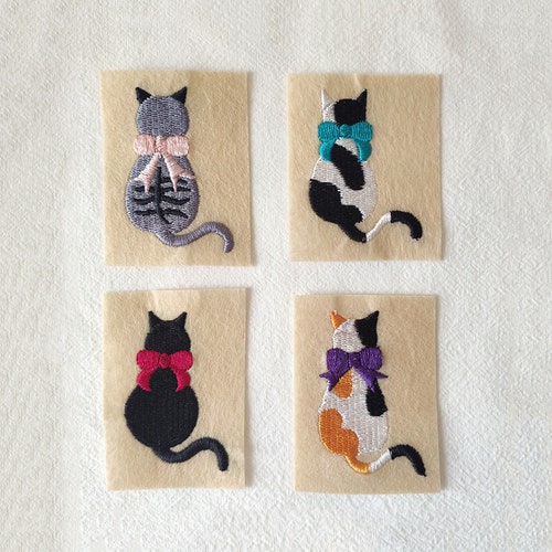 Mini Cat Face Machine Embroidery Design - Etsy