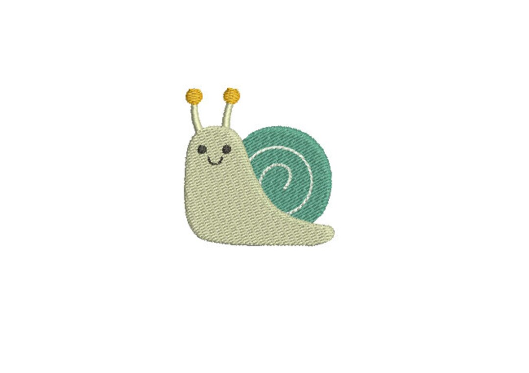 9 Sizes--mini Snail--machine Embroidery Design--instant Download - Etsy