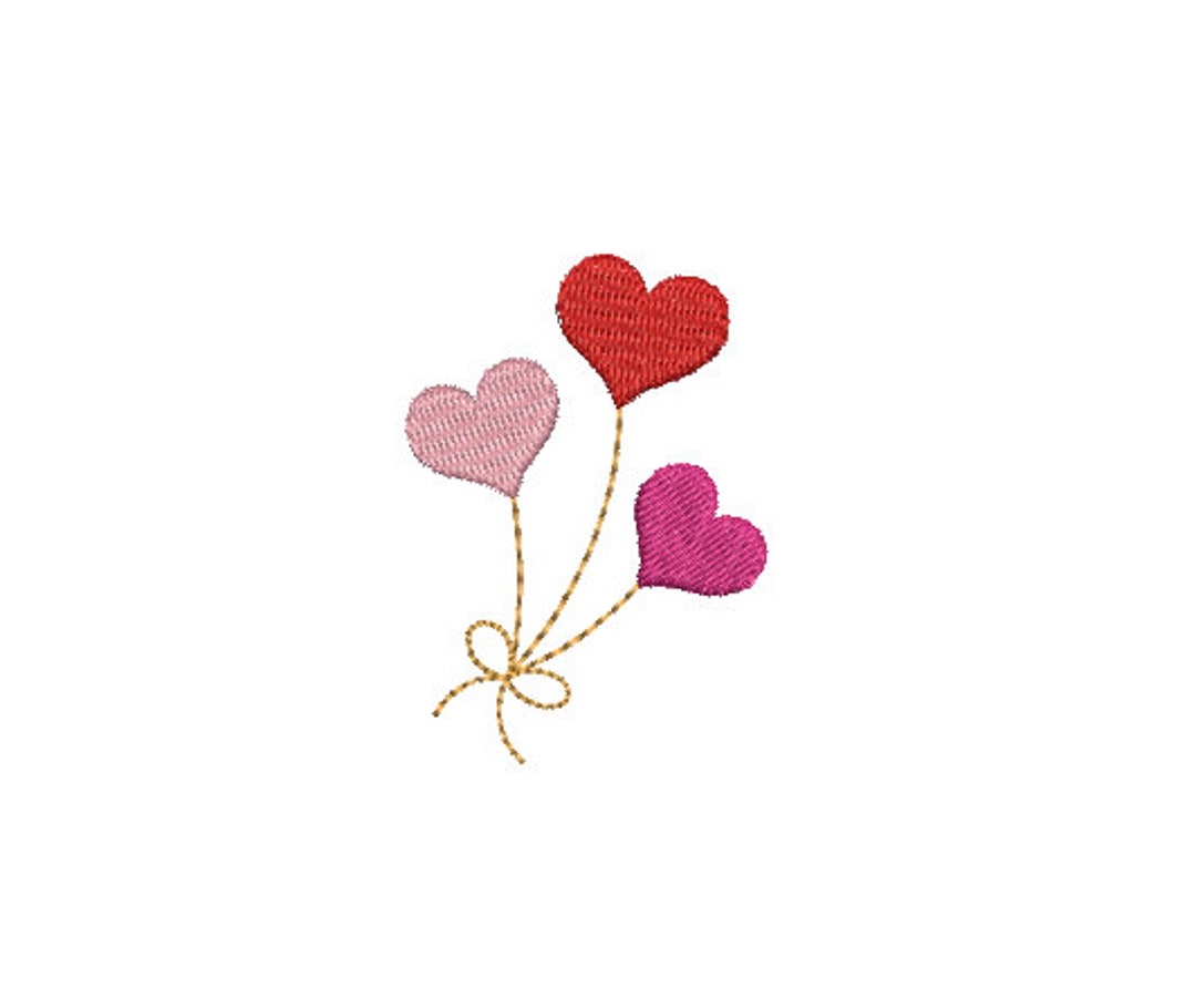 9 Sizes--mini Hearts--machine Embroidery Design--instant Download - Etsy