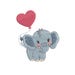 Elephant With Heart--5 Sizes--machine Embroidery Design--instant ...