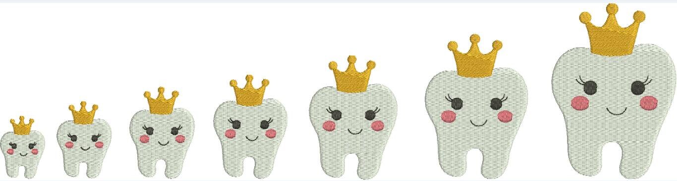 Mini Teeth--machine Embroidery Design Set--instant Download - Etsy