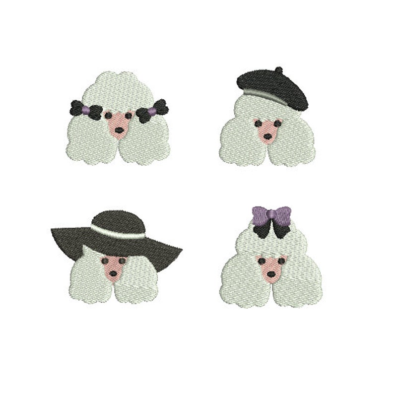 Poodle Embroidery - Etsy